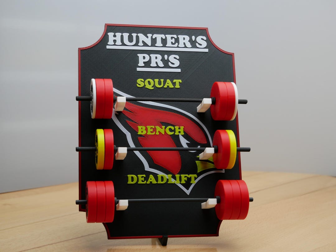 Custom PR Tracking Board: Mini Barbell Weightlifting Progress Tracker ...