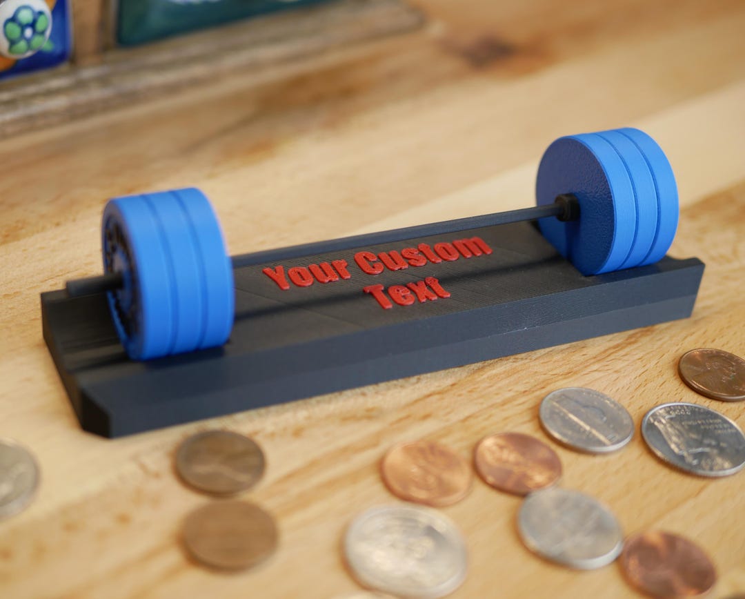 Miniature Barbell W/ Weight Plates and Fully Customizable Stand: Track ...