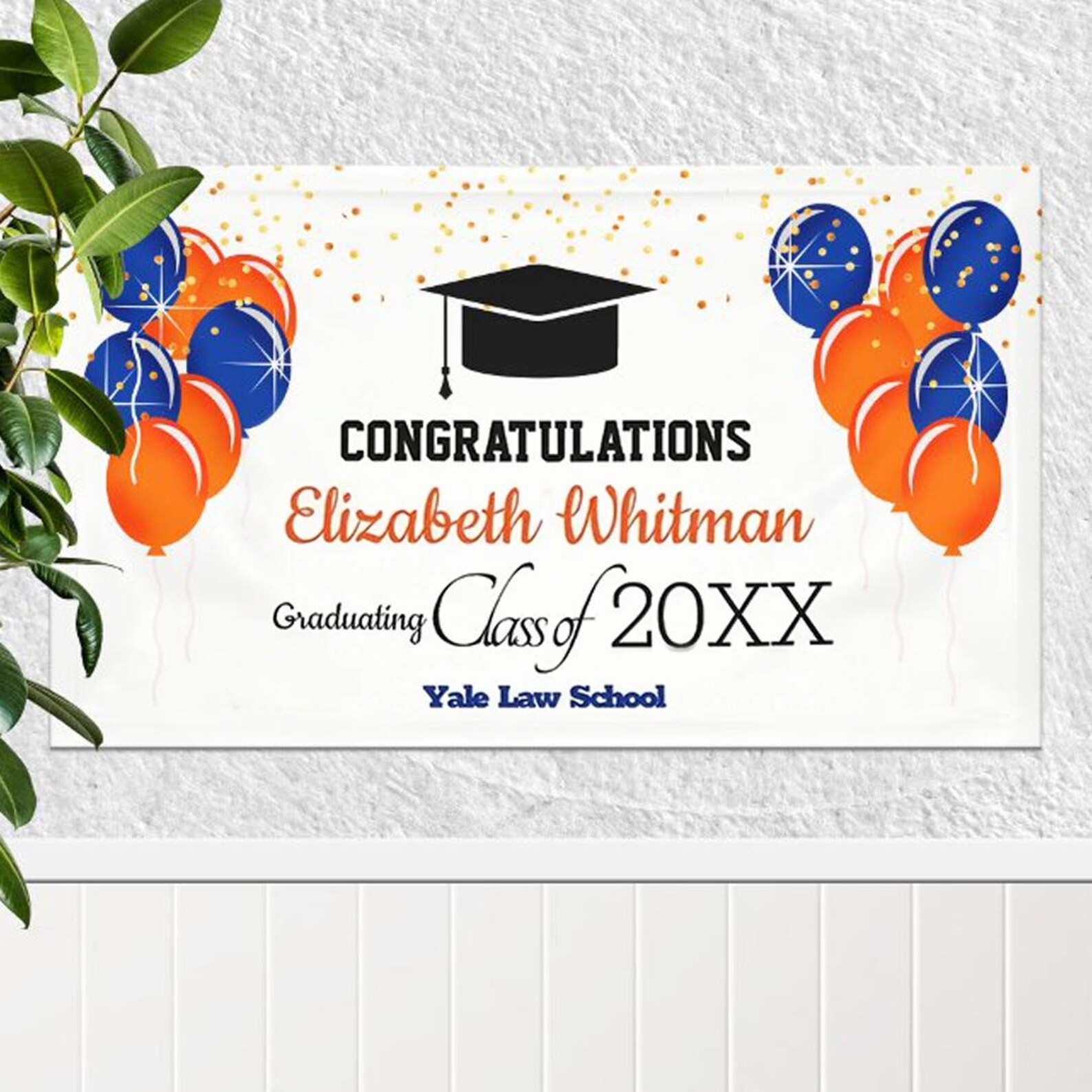 Custom Graduation Vinyl Banner | Personalized Graduation Party ...