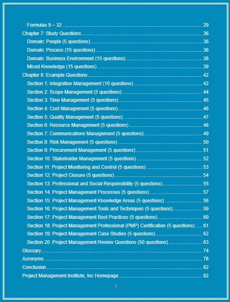 Comprehensive Guide to PMP Exam With Example Questions - Etsy