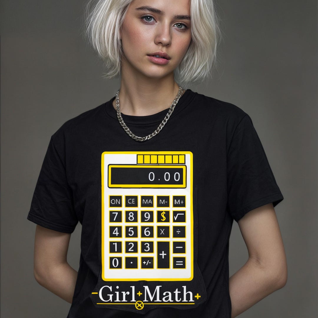 Girl Math Tiktok Trend T-shirt, Funny Math Graphic Tee, Perfect for ...