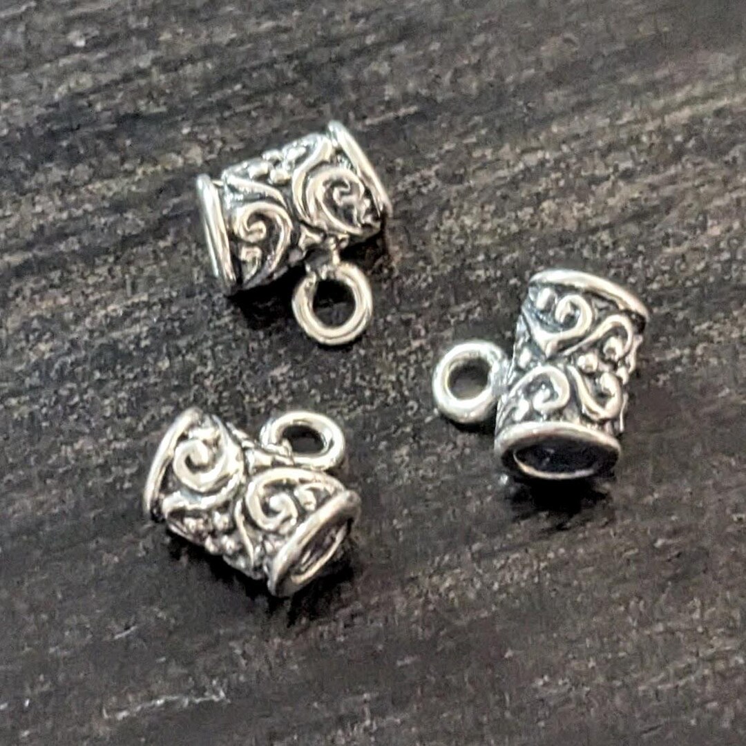 15% off Today! Bali SLIDER Bail With Loop, Sterling/gold Vermeil, 8x5mm ...