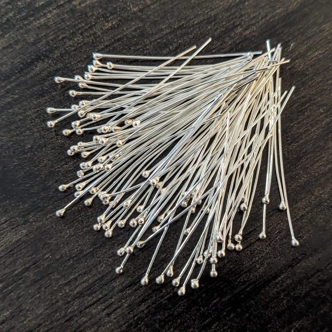 March MADNESS! 26 Gauge Bali Ball Headpins Sterling Silver, 40mm Long ...