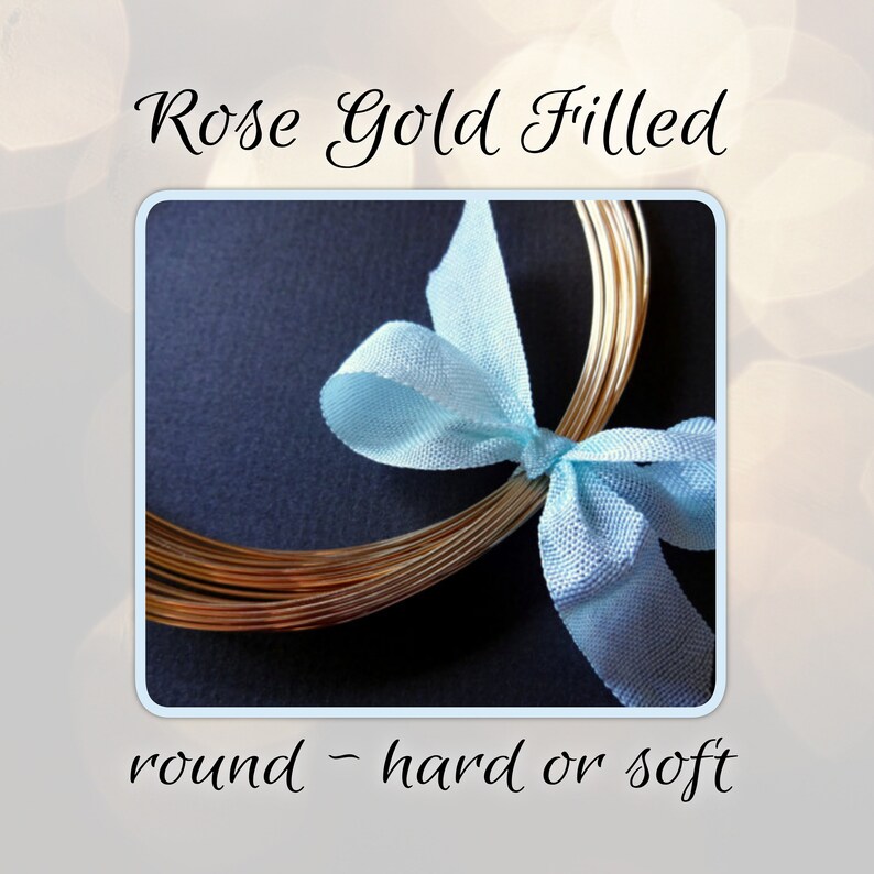 50% off 26g ROSE Gold Filled Wire, Round, Half Hard Jewelry Wire - Etsy