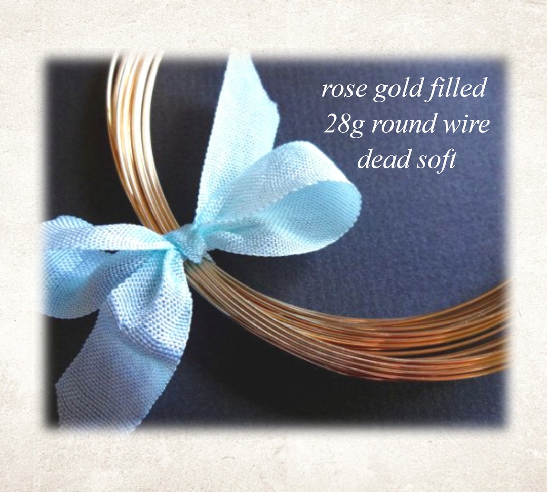 SHOP CLOSING 28 Gauge 14kt ROSE Gold Filled Wire, Round, Dead Soft ...