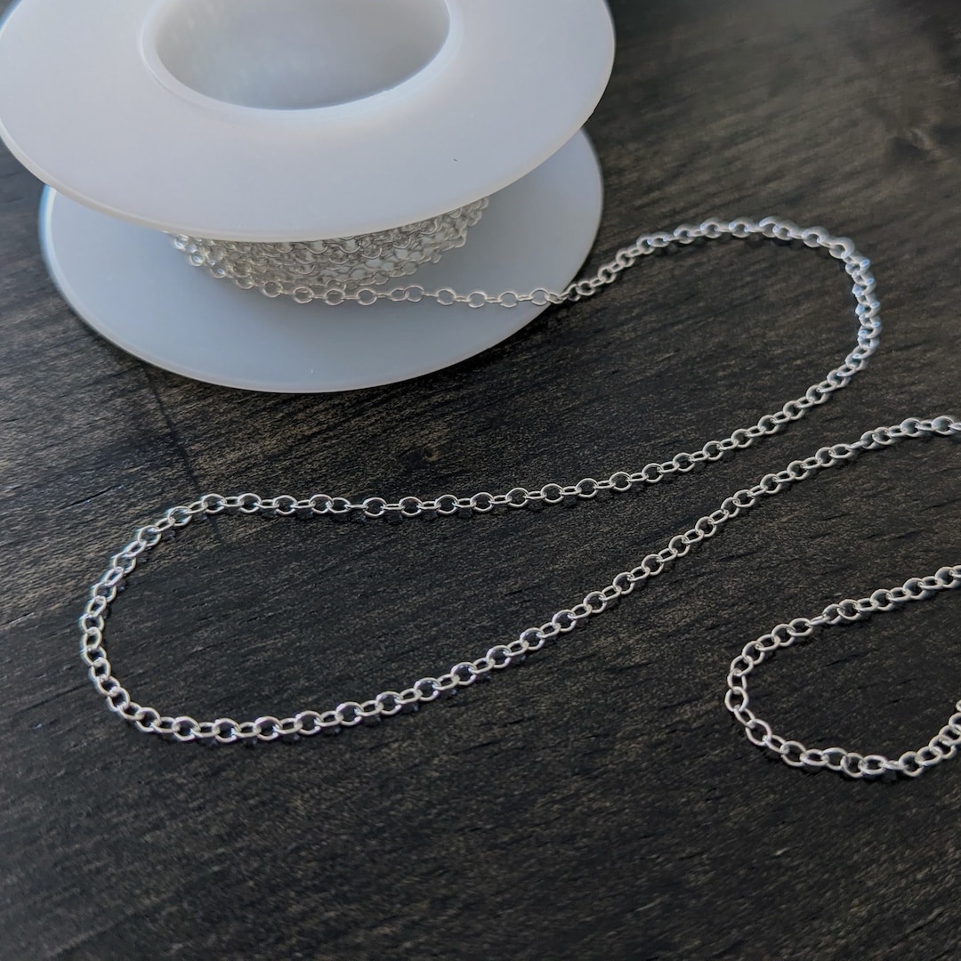 30% off Sterling Silver Round Cable Chain, 28g, 1.5mm Links - Etsy