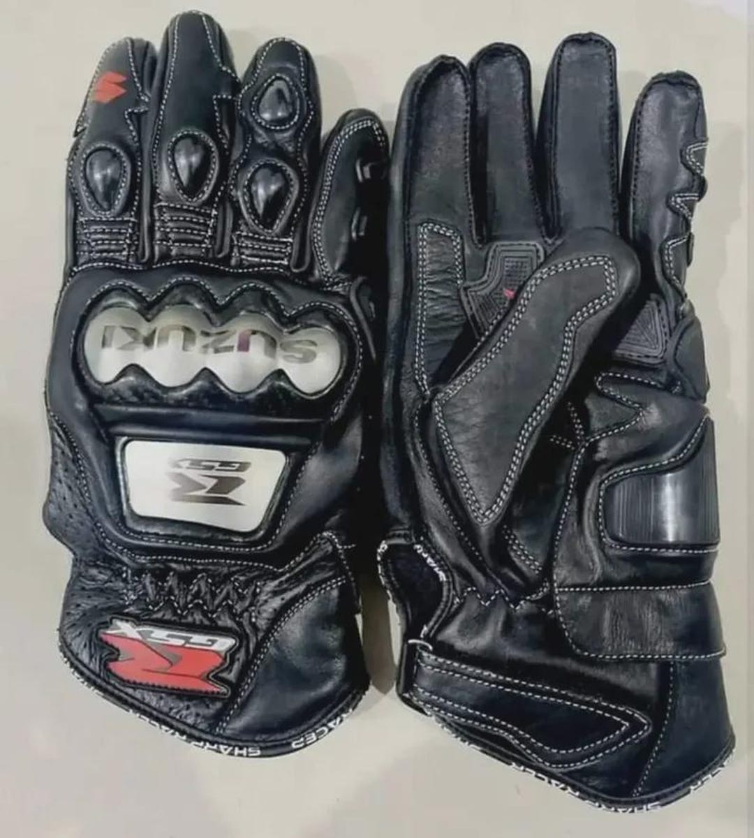 Suzuki Gsxr Motorbike Racing Leather Gloves - Etsy