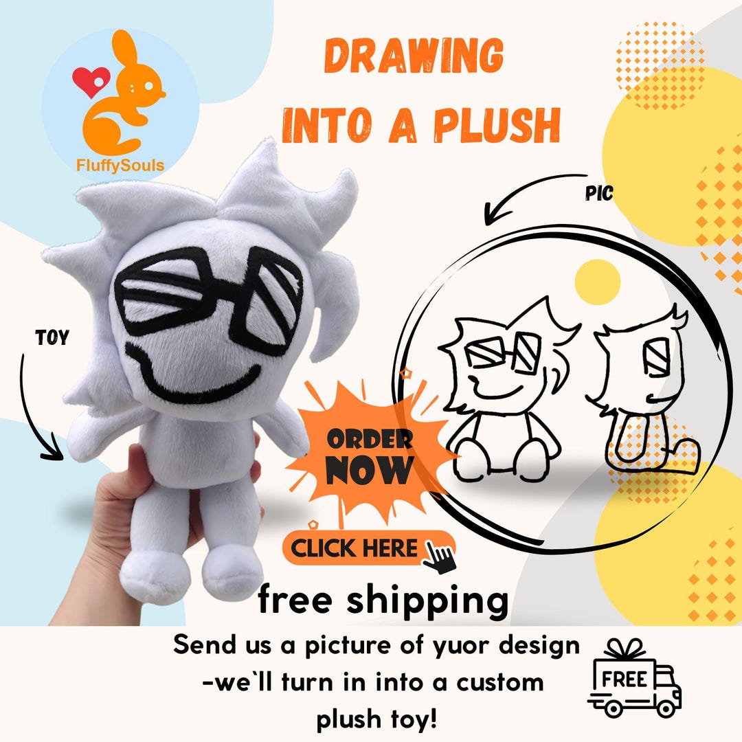 Custom Plush Toy, Customized Plushie From an Anime Cartoon or Drawing ...