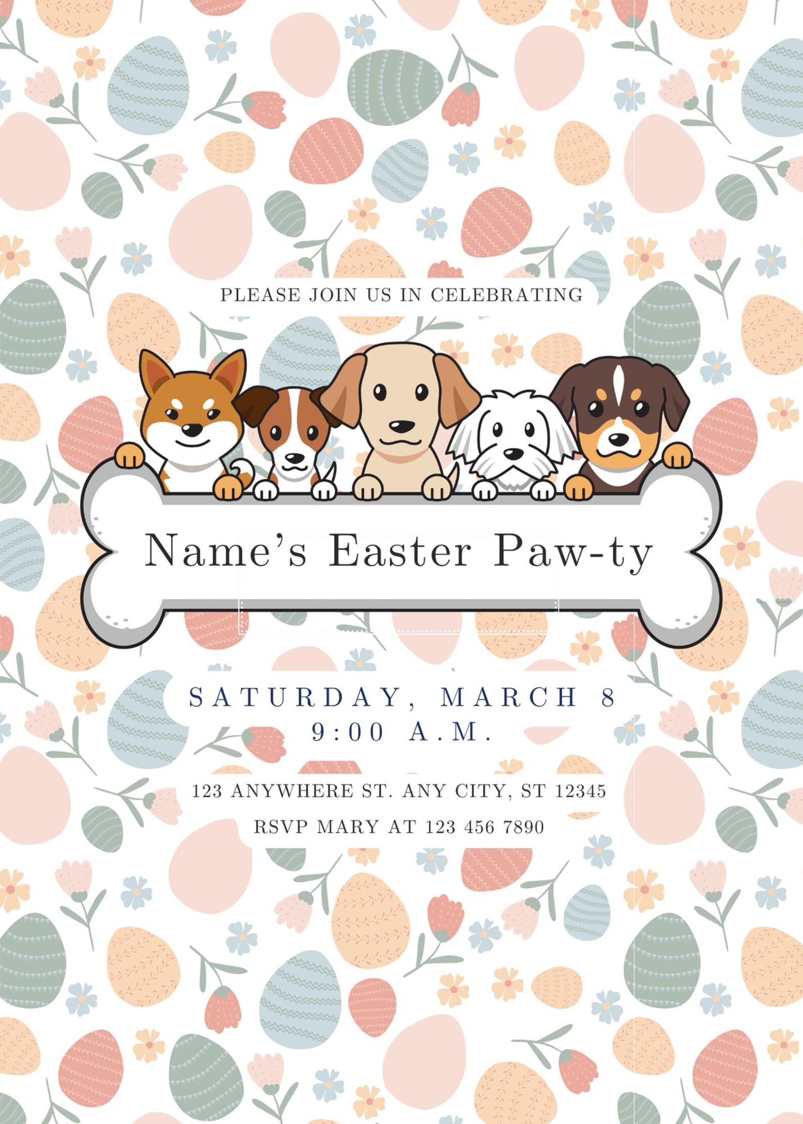 Custom Pet Puppy Shower Invitation Template - Etsy