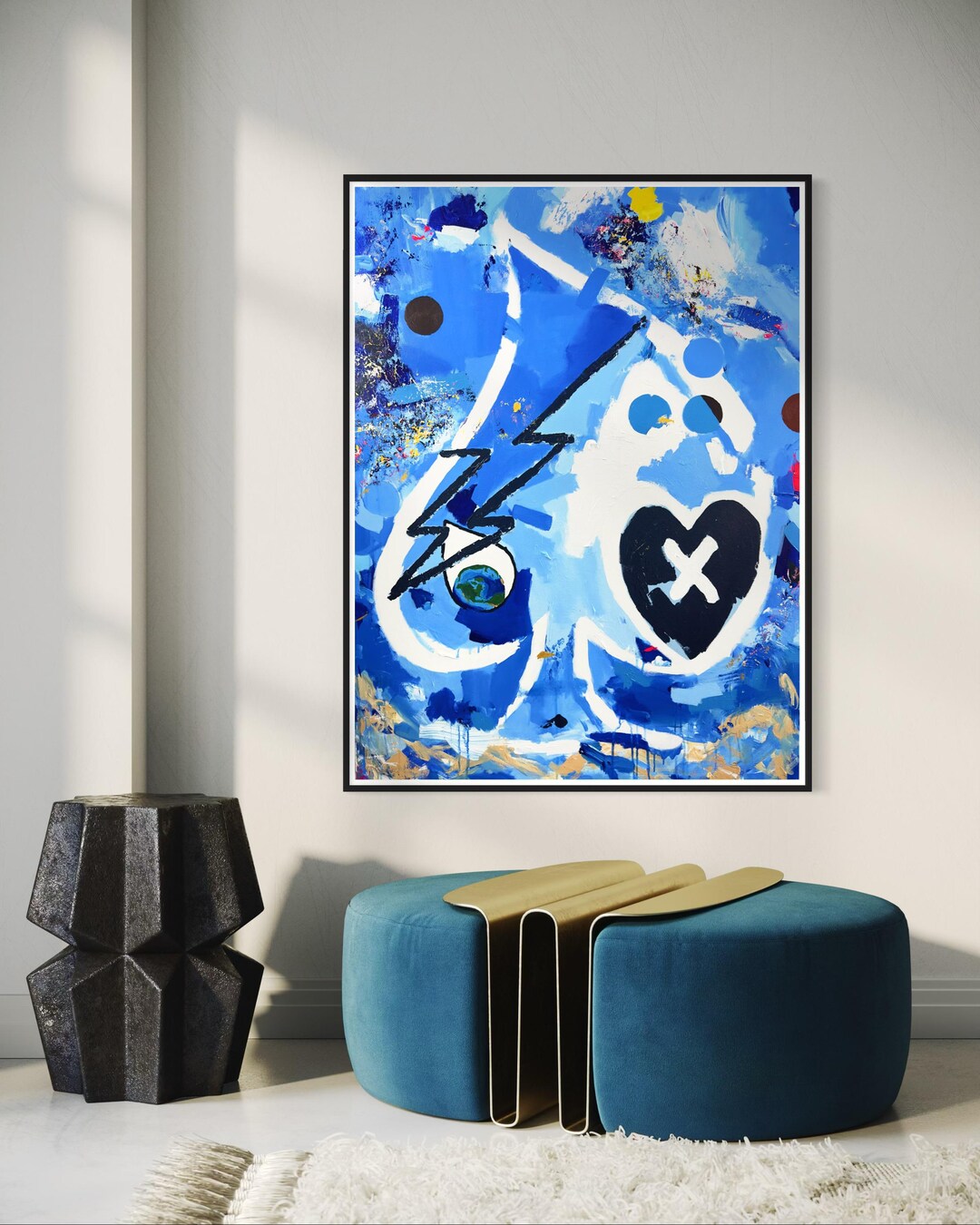 Abstract Art Print: Serene Blue Design (digital Download) - Etsy