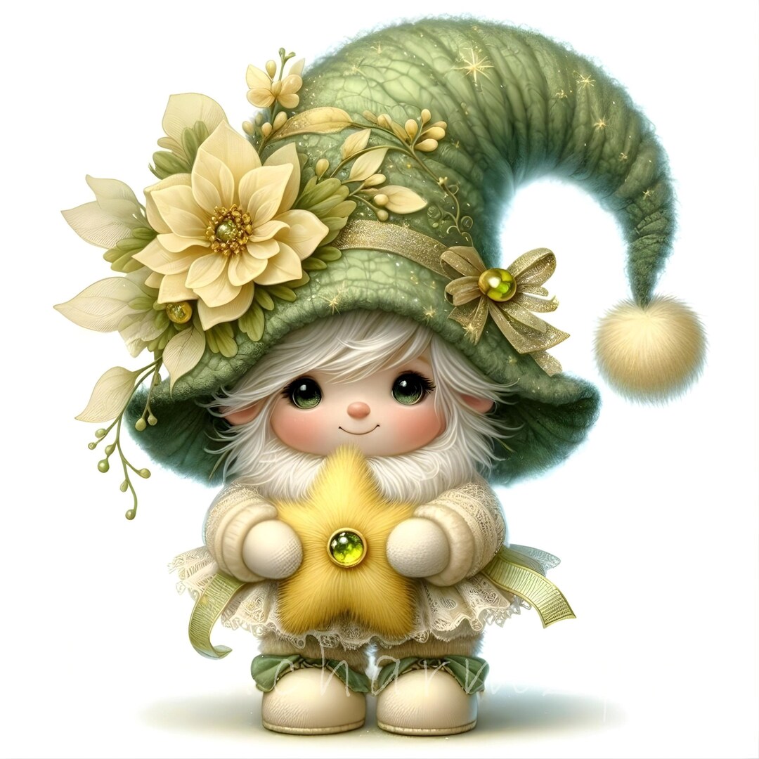 GNOME Clipart Bundle, 10 Cute Star Gnomes, Whimsical Gnomes With ...