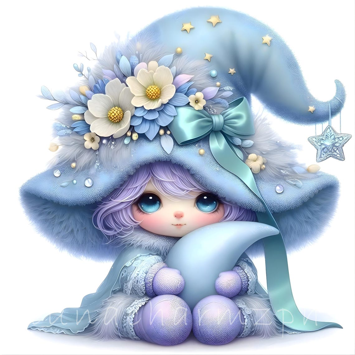 10 Cute Mystical Gnomes, Gnome Clipart Bundle, Whimsical Gnomes With ...