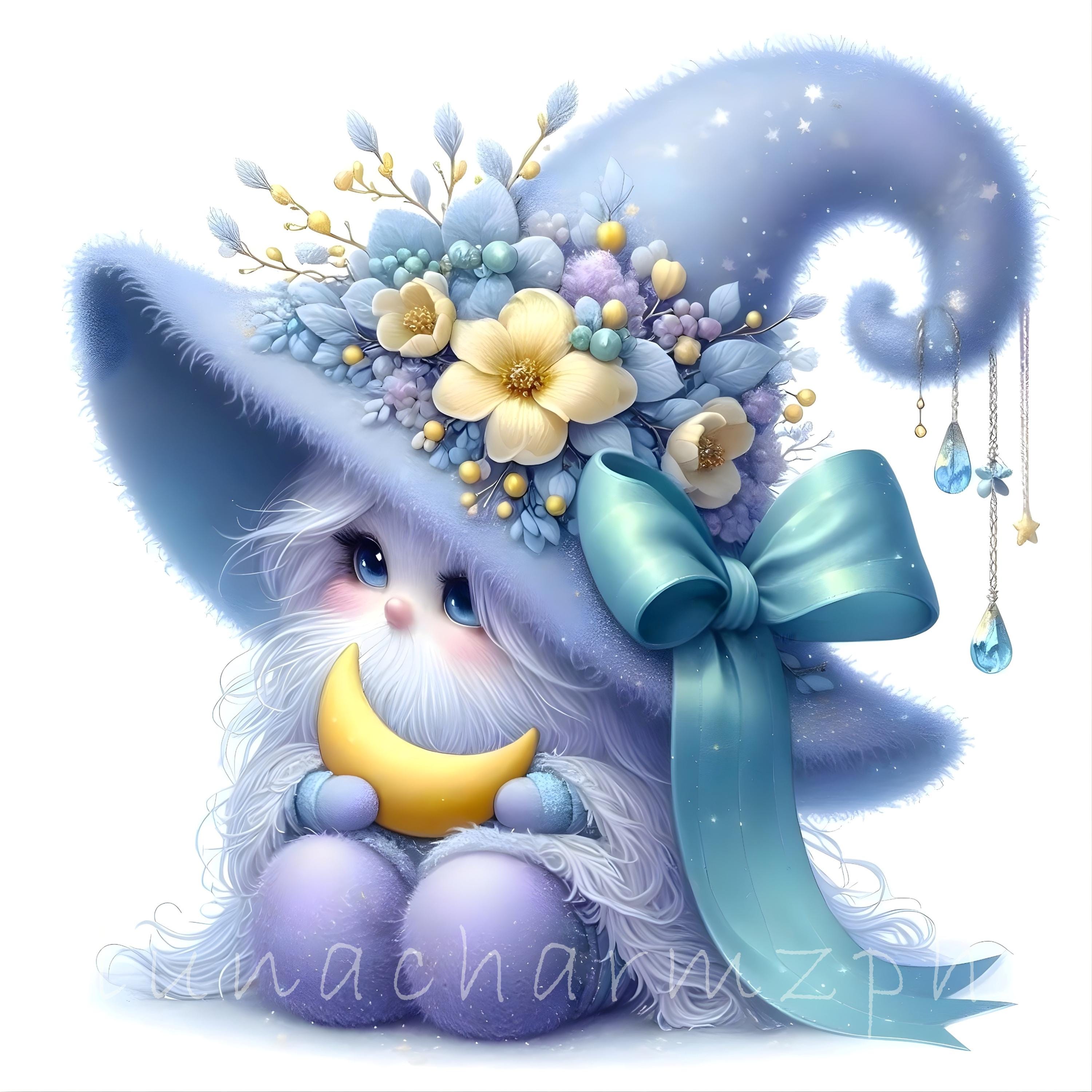 10 Cute Mystical Gnomes, Gnome Clipart Bundle, Whimsical Gnomes With ...
