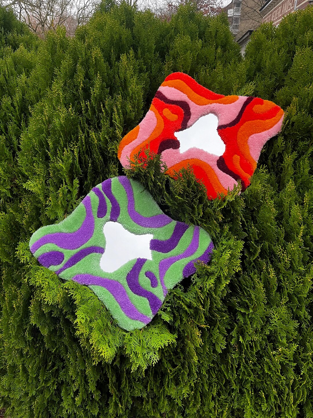 Fluffy Colourful Blob Mirror - Etsy