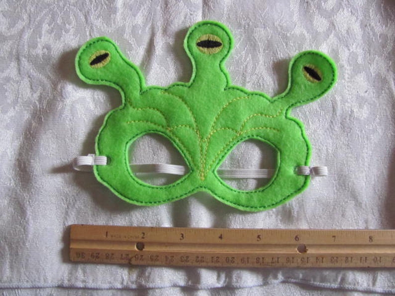 Alien Party Masks Lime Green Alien Photo Prop Felt Mask | Etsy