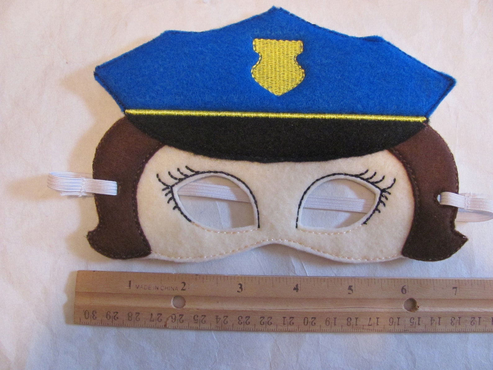 Female Police Officer Party Mask - Girl Police Officer Photo Prop ...