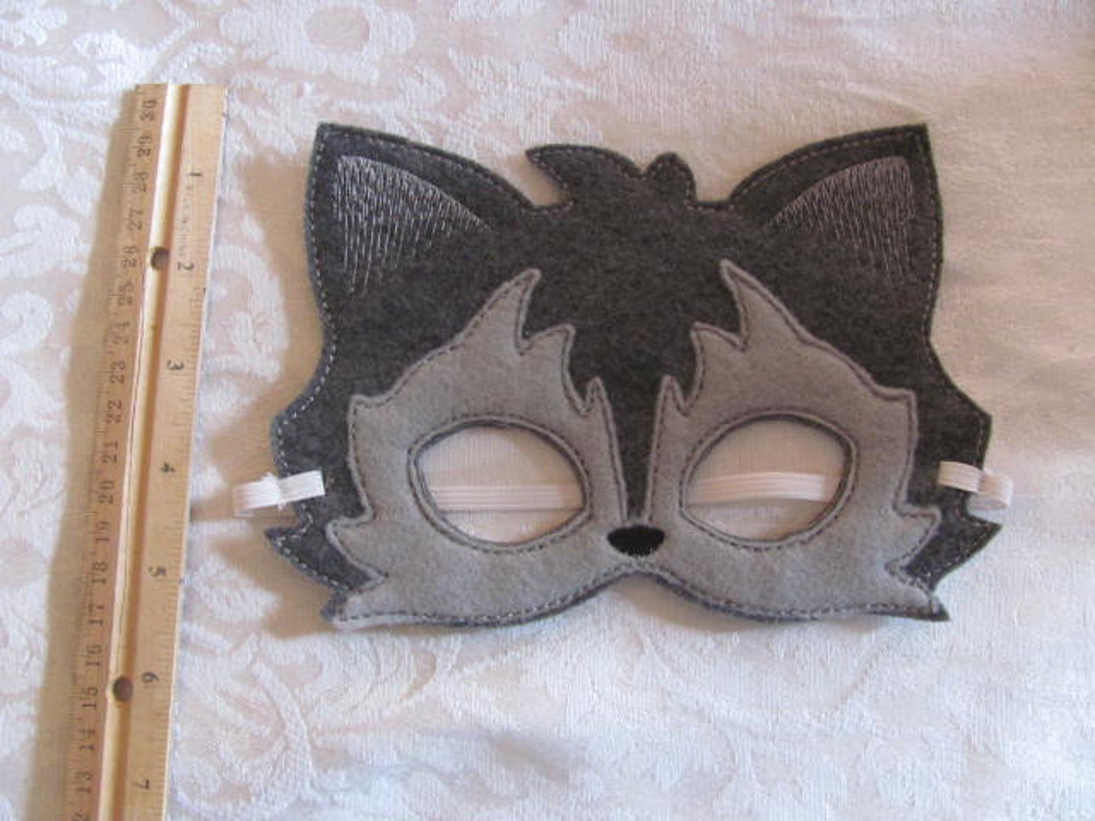 Gray Wolf Felt Party Mask Gray Wolf Photo Prop Gray Wolf - Etsy