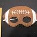 Football Felt Party Mask Football Photo Prop Football - Etsy