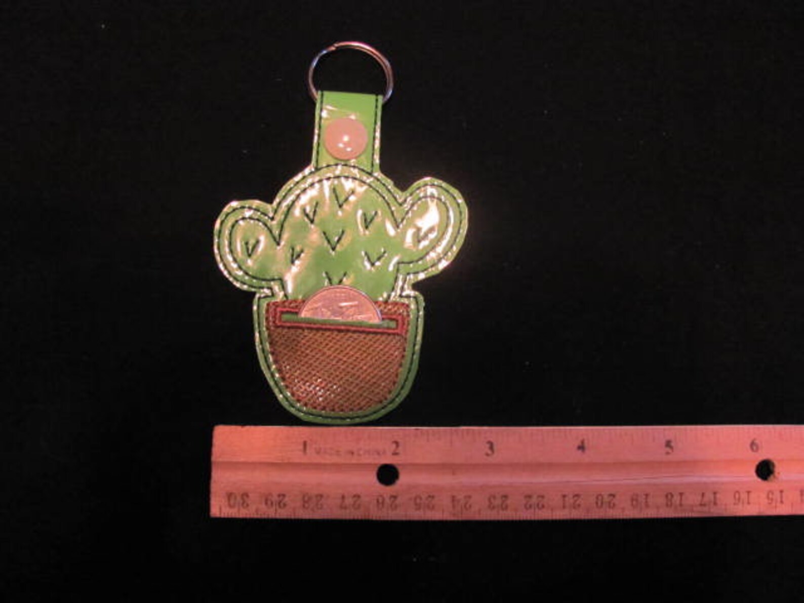 Quarter Key Chain, Cactus Quarter Holder Keychain, Cactus Quarter ...