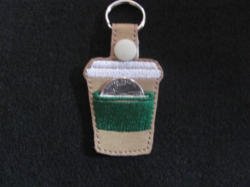 Quarter Keeper Key Chain Coffee Cup Keychain to Go Cup - Etsy