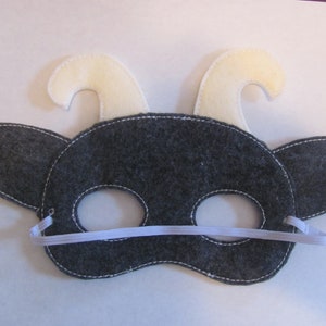 Goat Felt Party Mask - Gray Goat Photo Prop - Goat Party Favor - Goat ...