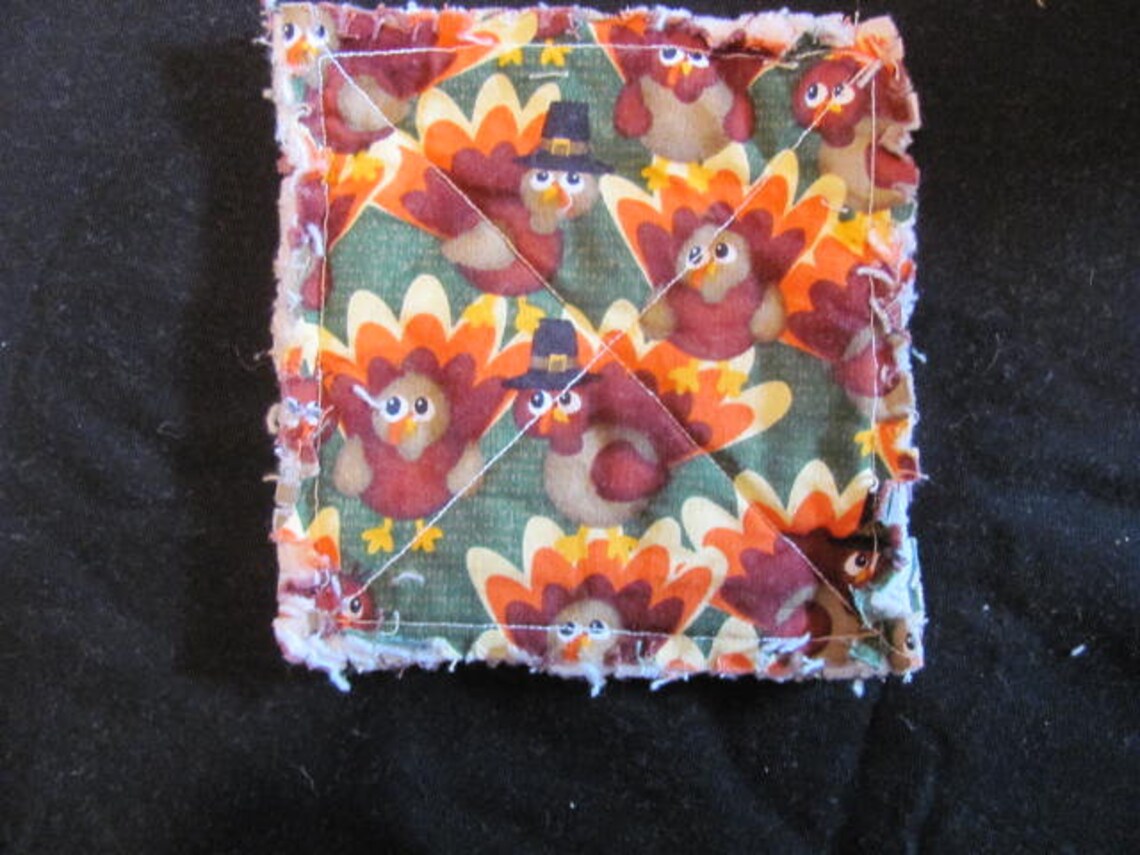 Turkey Coaster Set - Set of 4 Coasters - Farmhouse Coasters ...