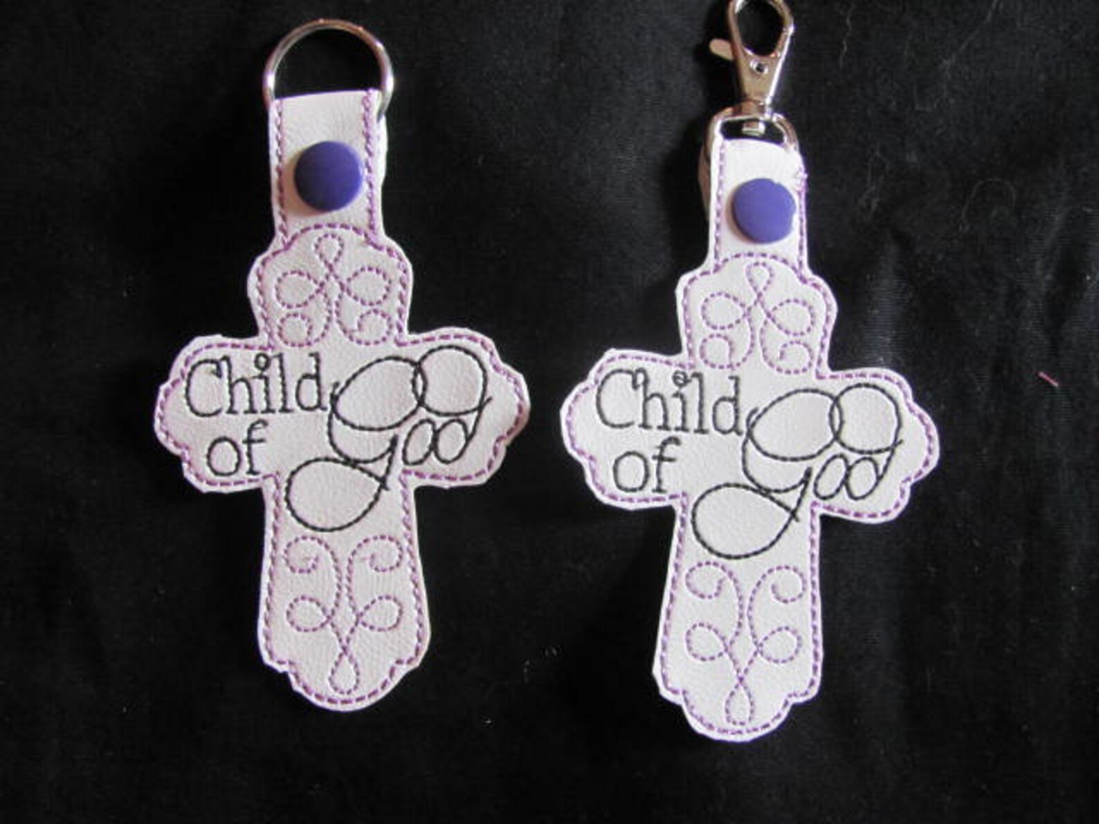 Cross Key Fob Child of God Key Fob Religious Key Fob Cross Bag Tag ...