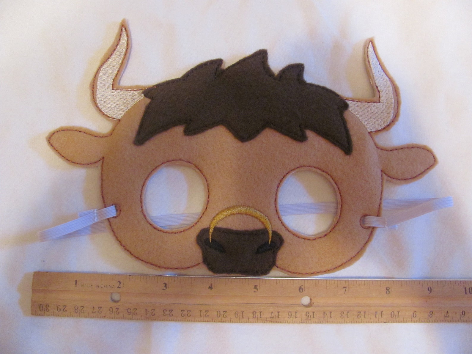 Bull Felt Party Mask 2 Sizes Bull Photo Prop Bull Party Favor Bull ...