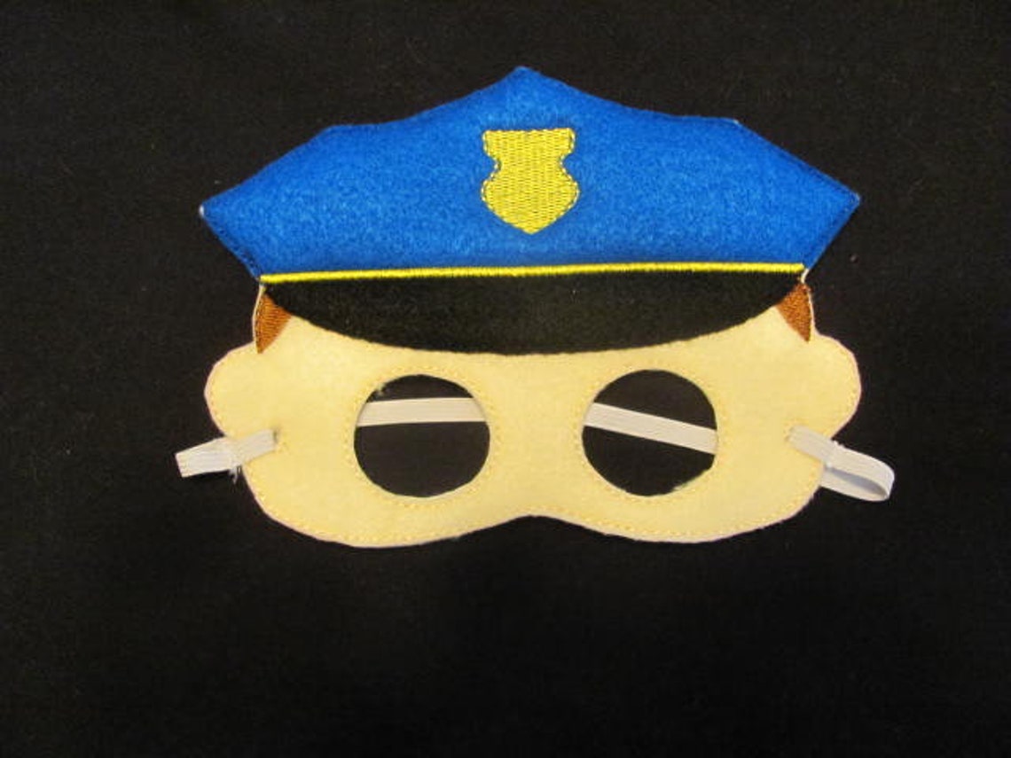 Police Officer Party Mask - Policeman Photo Prop - Police Officer Party ...
