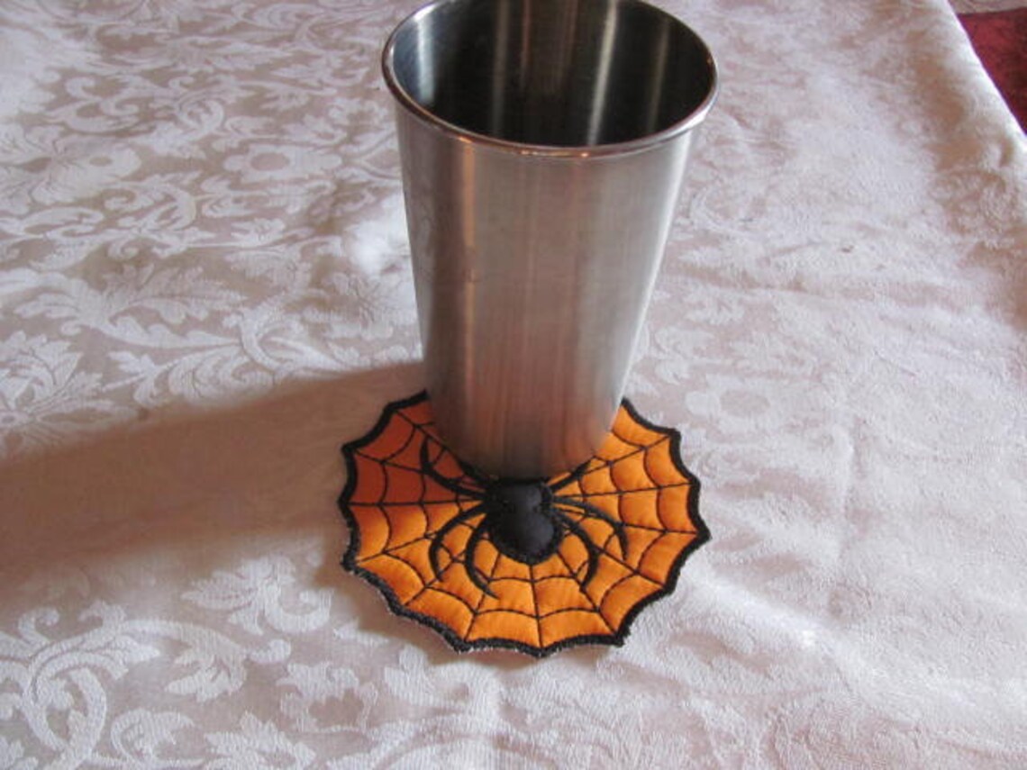 Halloween Coaster Set Spider Coaster Set Spider Web - Etsy