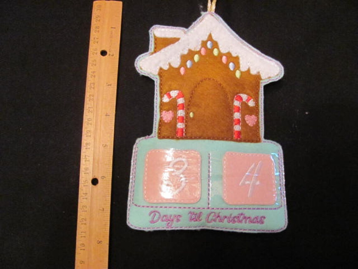 Gingerbread House Christmas Countdown Count Down To Christmas | Etsy