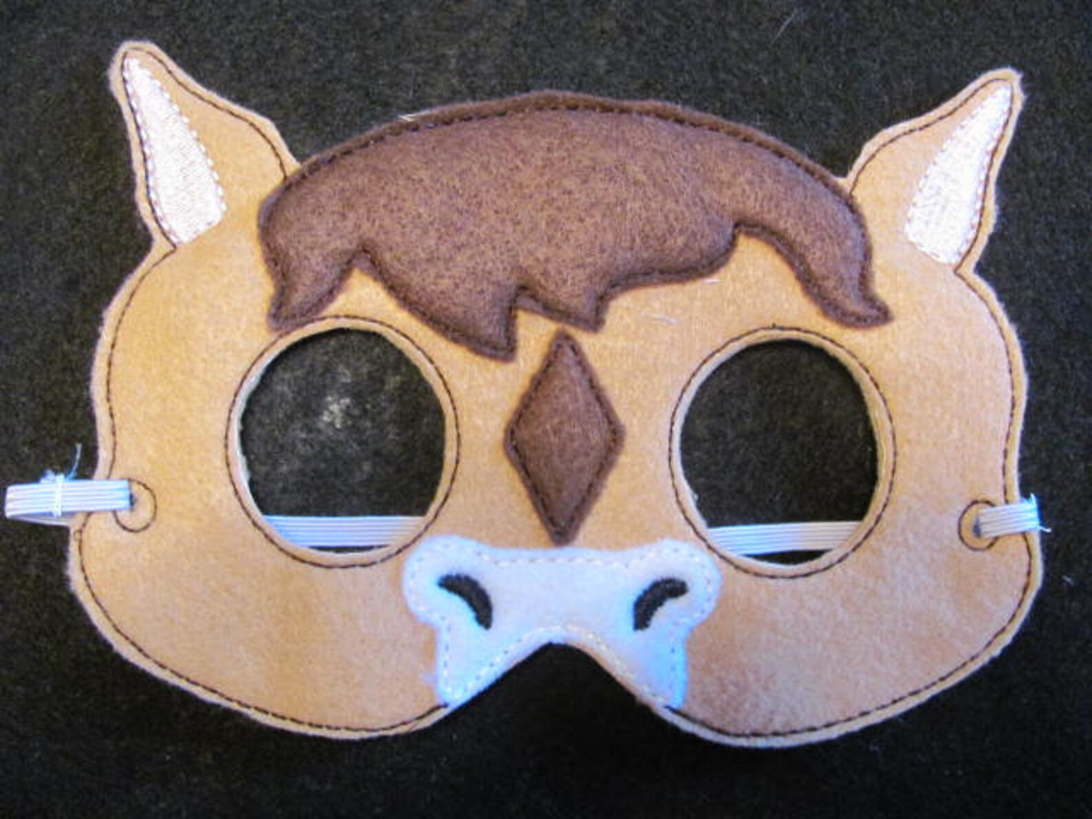 Tan Horse Party Mask - Horse / Pony Photo Prop - Horse / Pony Halloween ...