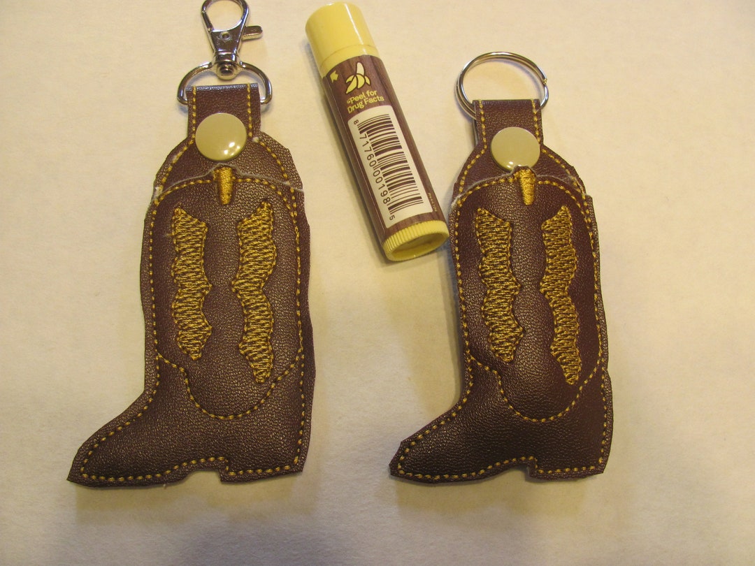 Cowboy Boot Lip Balm Holder Cowboy Boot Lip Balm Case Cowboy Boot Key ...
