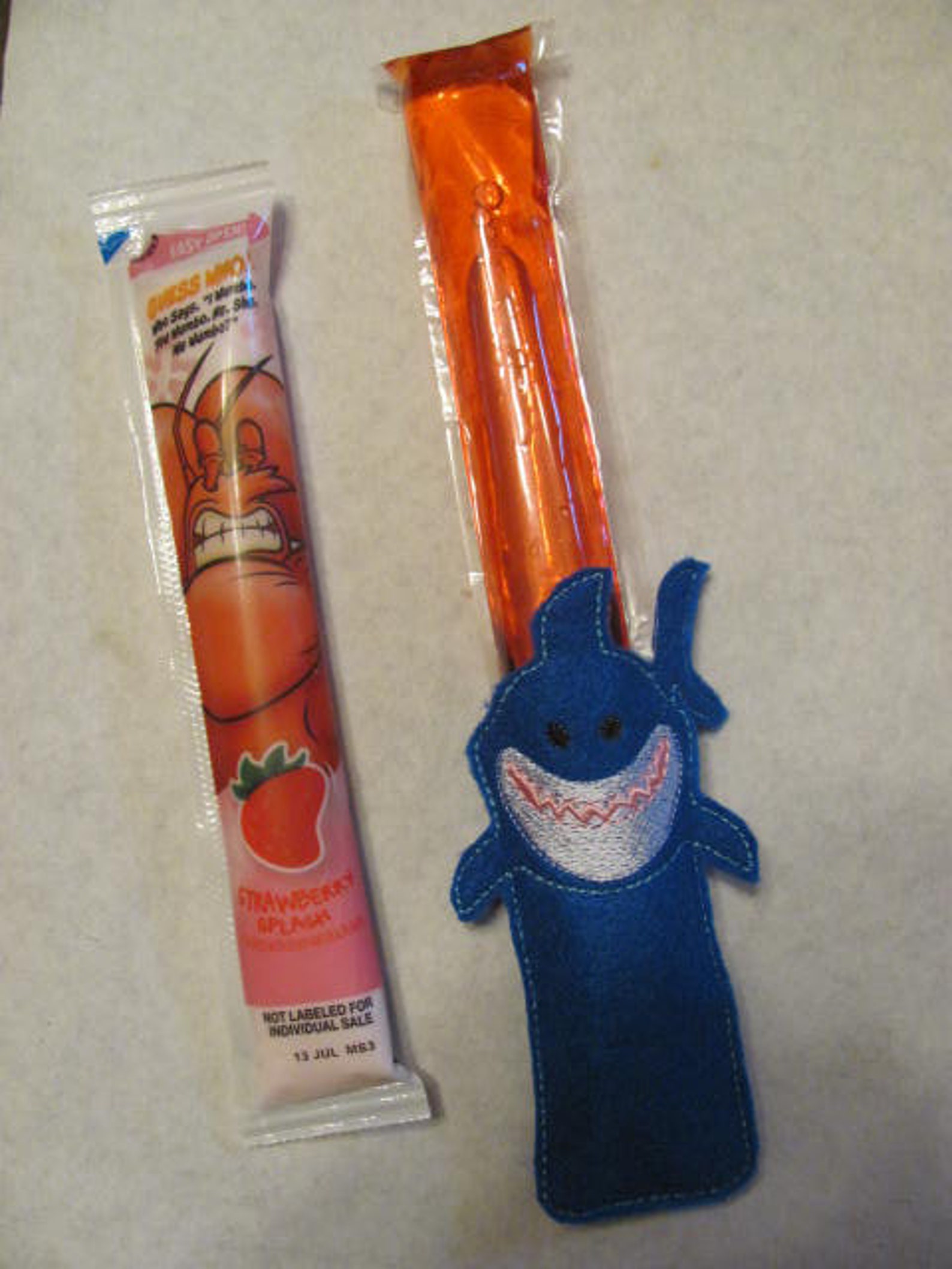Shark Ice Pop Holder - Shark Freeze Pop Holder - Shark Yogurt Tube ...