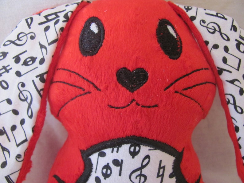 Floppy Ears Music Bunny -personalized Easter Bunny - Music Notes Easter ...