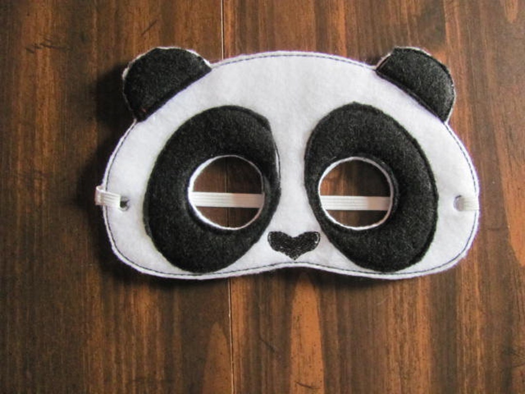 Panda Bear Party Masks Panda Bear Photo Prop Felt Mask Pretend Play ...