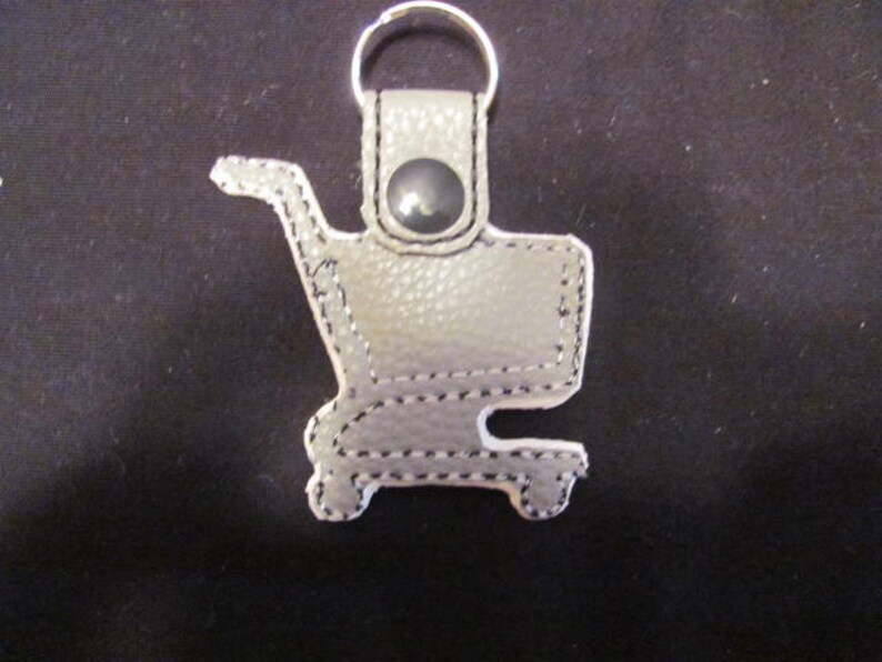 Quarter Key Chain, Grocery Cart Keychain, Quarter Holder, Embroidered ...
