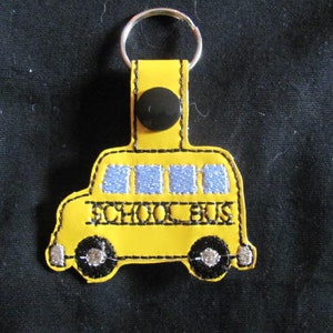 School Bus Key Fob - Bus Key Fob - School Bus Bag Tag - School Bus Key ...