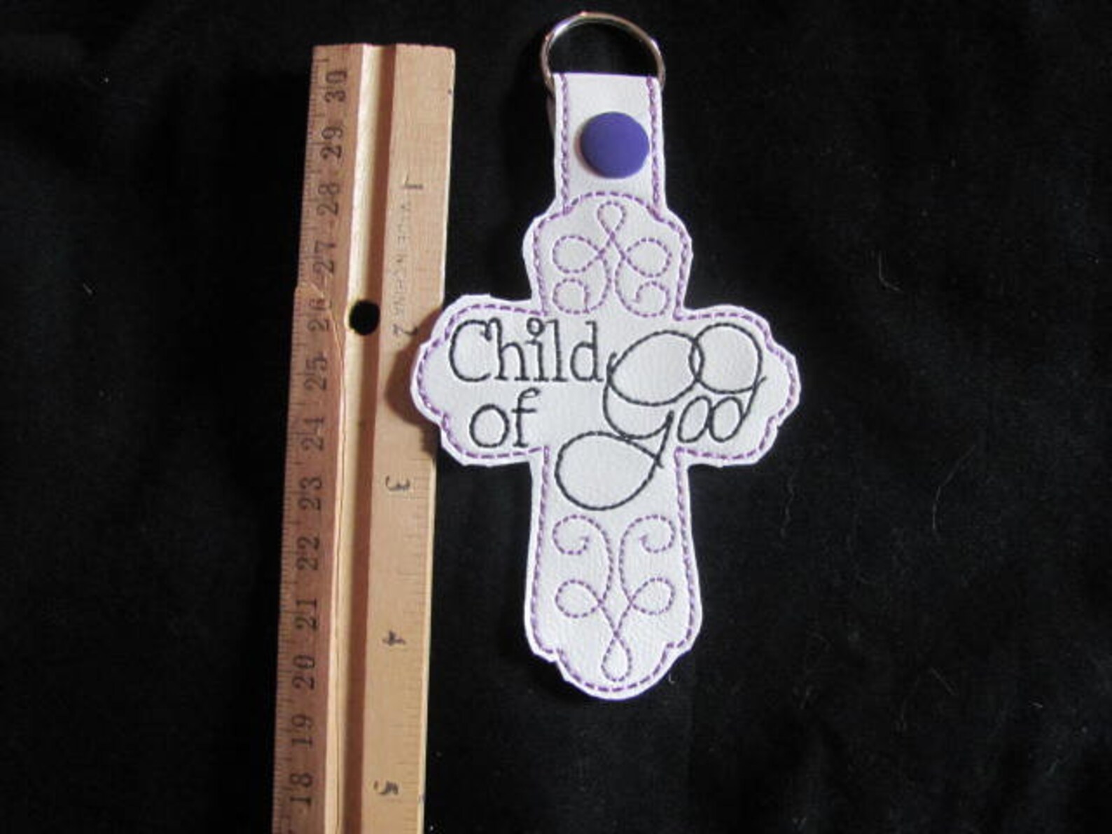Cross Key Fob Child of God Key Fob Religious Key Fob Cross Bag Tag ...