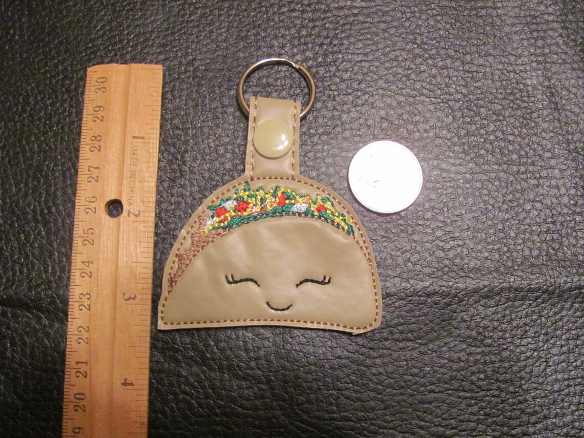 Quarter key chain Taco keychain Taco quarter holder | Etsy