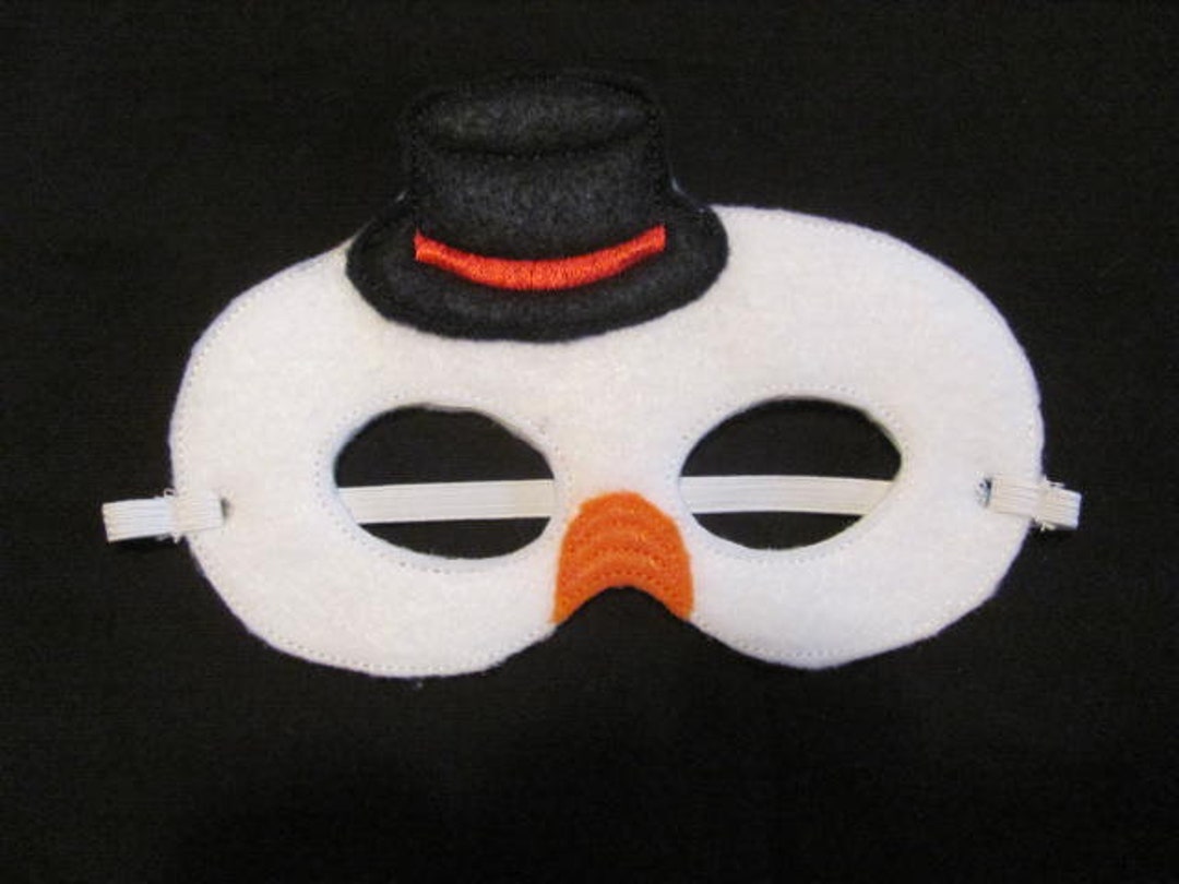 Snowman Felt Party Mask - Snowman Photo Prop - Snowman Party Favor ...