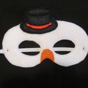 Snowman Felt Party Mask - Snowman Photo Prop - Snowman Party Favor ...
