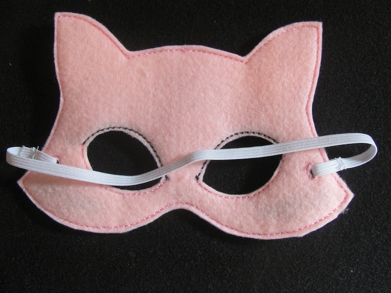 Pink Kitty Cat Party Masks- Kitty Cat Photo Prop - Pink Cat Felt Mask ...