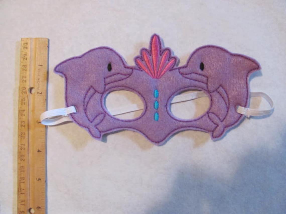 Dolphin Party Masks Dolphin Photo Prop Purple Dolphin Felt - Etsy
