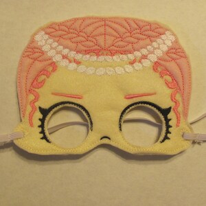 Mermaid Princess Party Mask -pink Hair Mermaid Photo Prop - Mermaid ...