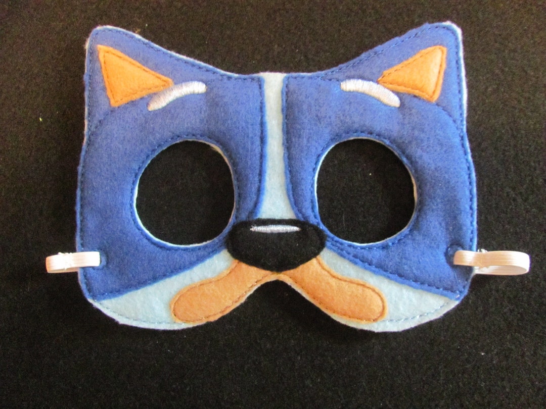 Dog Party Masks- Blue Dog Photo Prop - Blue Dog Felt Mask - Blue Dog ...