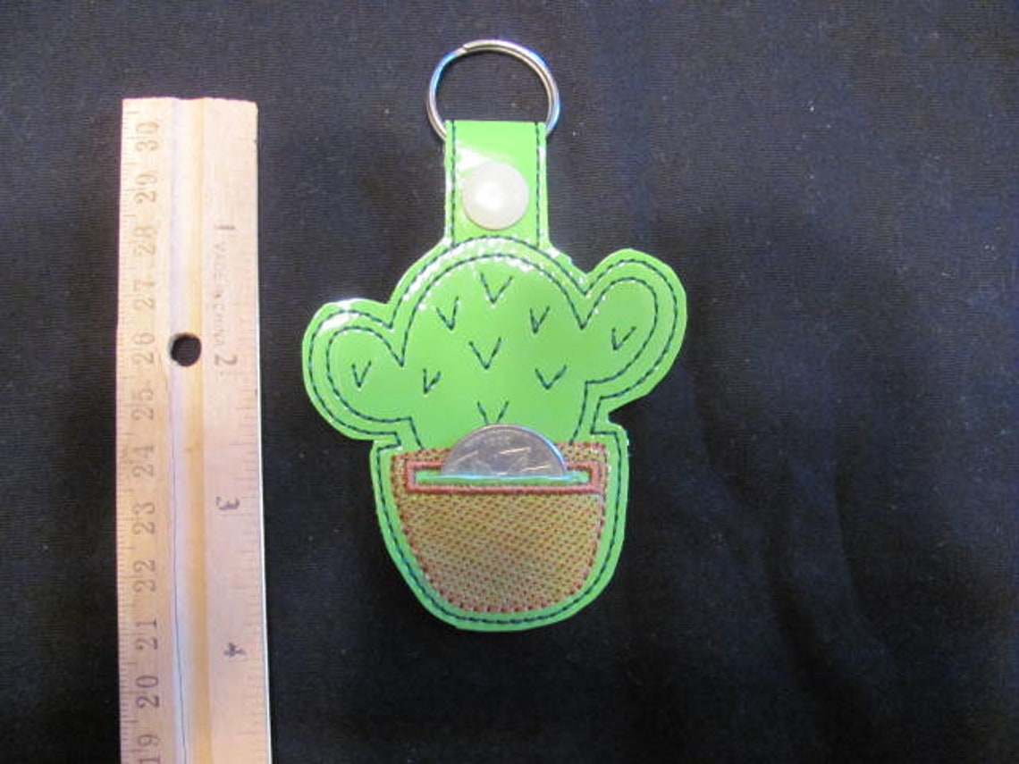 Quarter Key Chain, Cactus Quarter Holder Keychain, Cactus Quarter ...