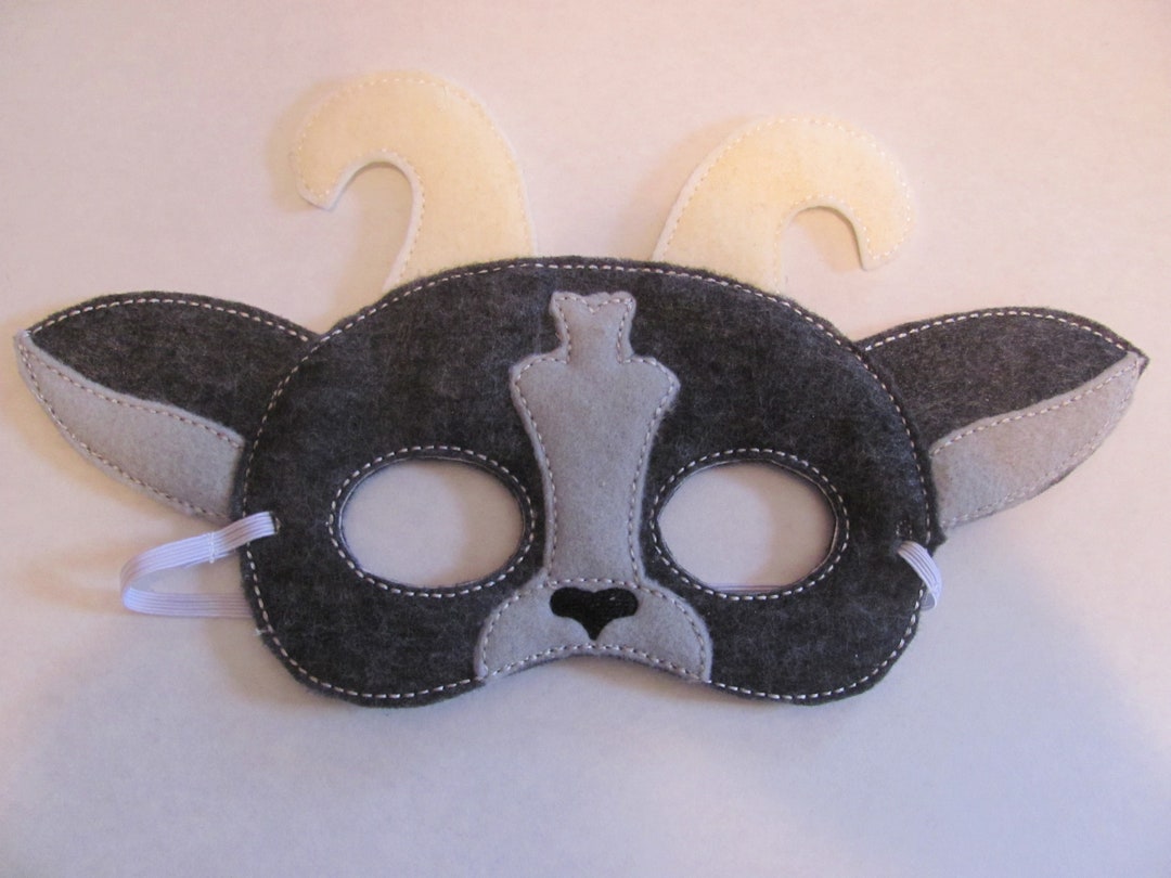 Goat Felt Party Mask - Gray Goat Photo Prop - Goat Party Favor - Goat ...