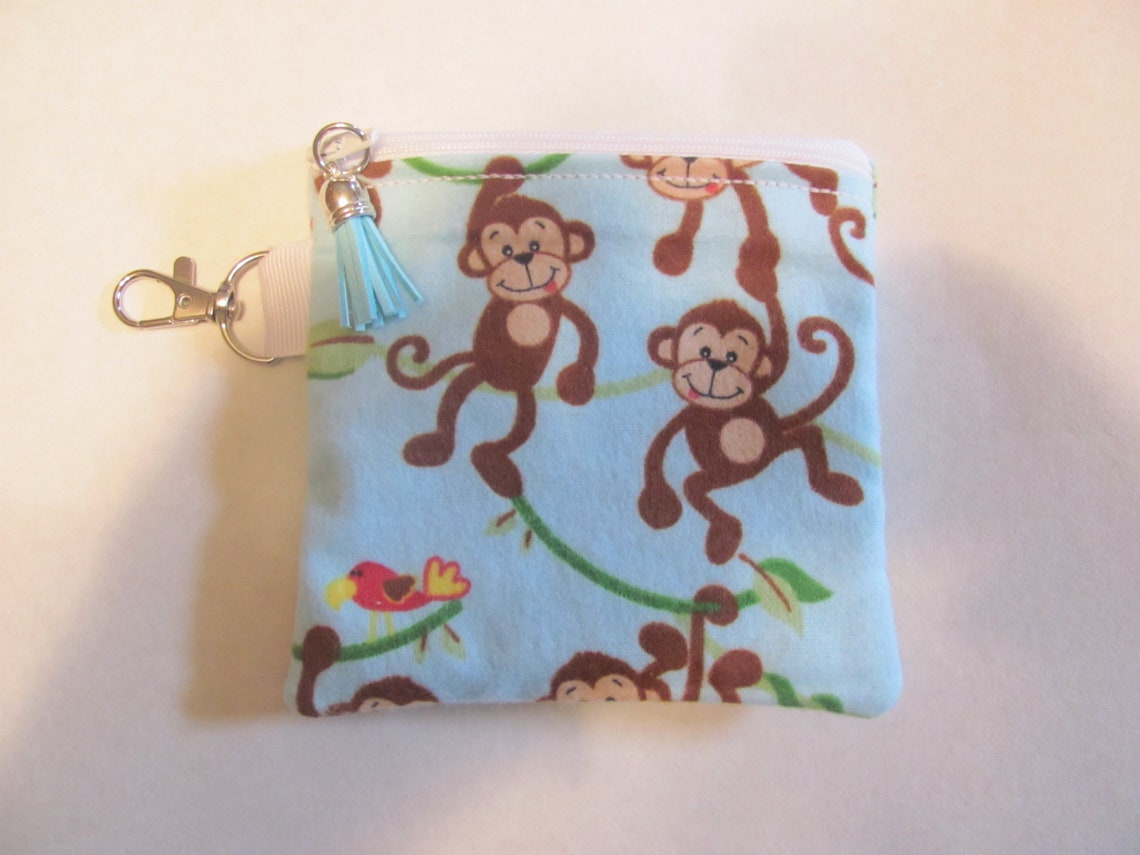 Monkey Zipper Bag Monkey Face Mask Bag Zipper Pouch - Etsy