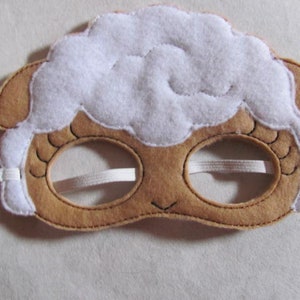 Lamb Party Mask - Sheep Photo Prop - Tan Lamb Party Favor - Girl Sheep ...